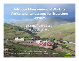 Allen adaptive management for ecosystems | PPT