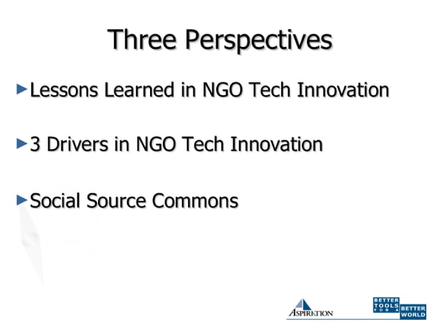 Allen Gunn Innovation and NGO Technology | PPT