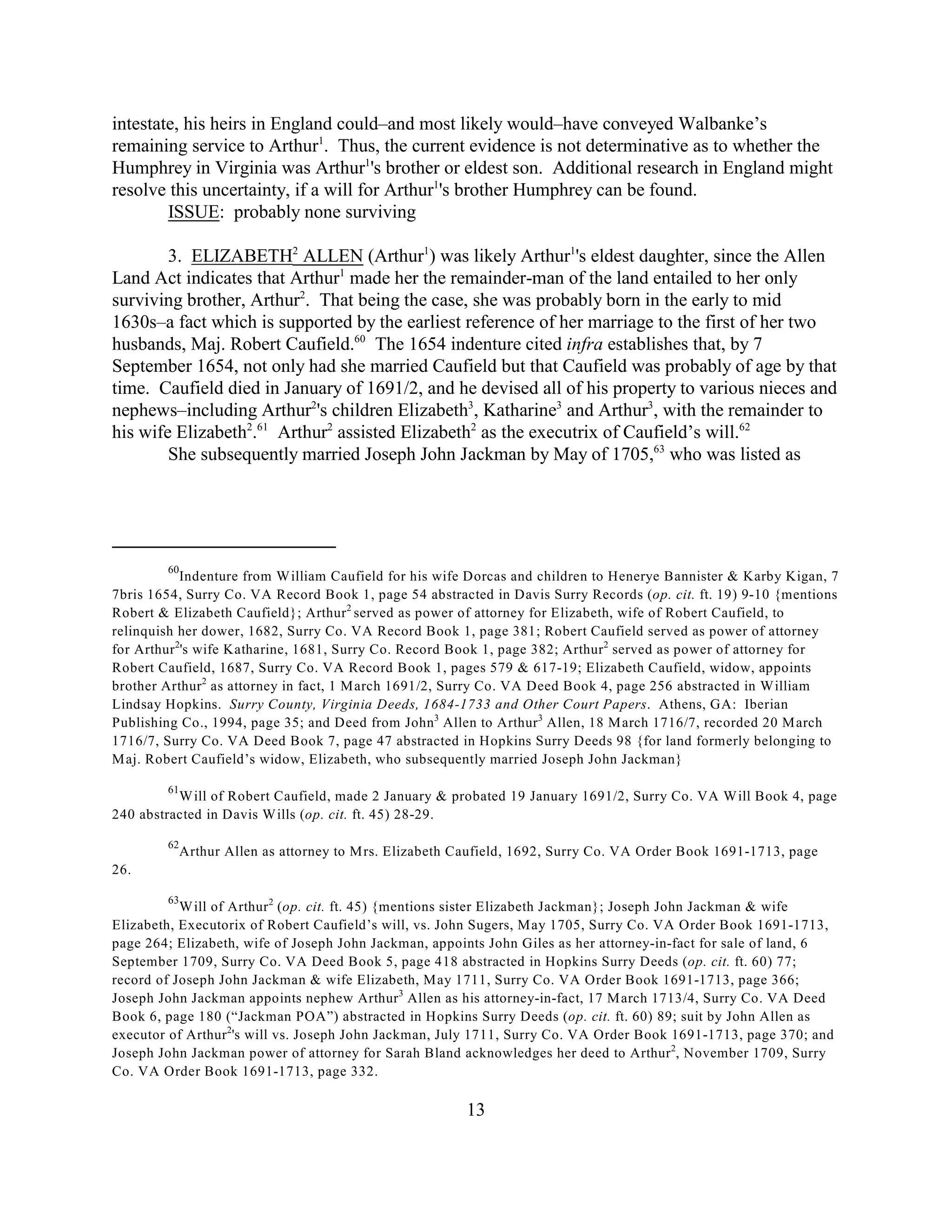 THE ALLEN FAMILY OF SURRY COUNTY, VIRGINIA: Its British Roots And Early Generations in America | PDF
