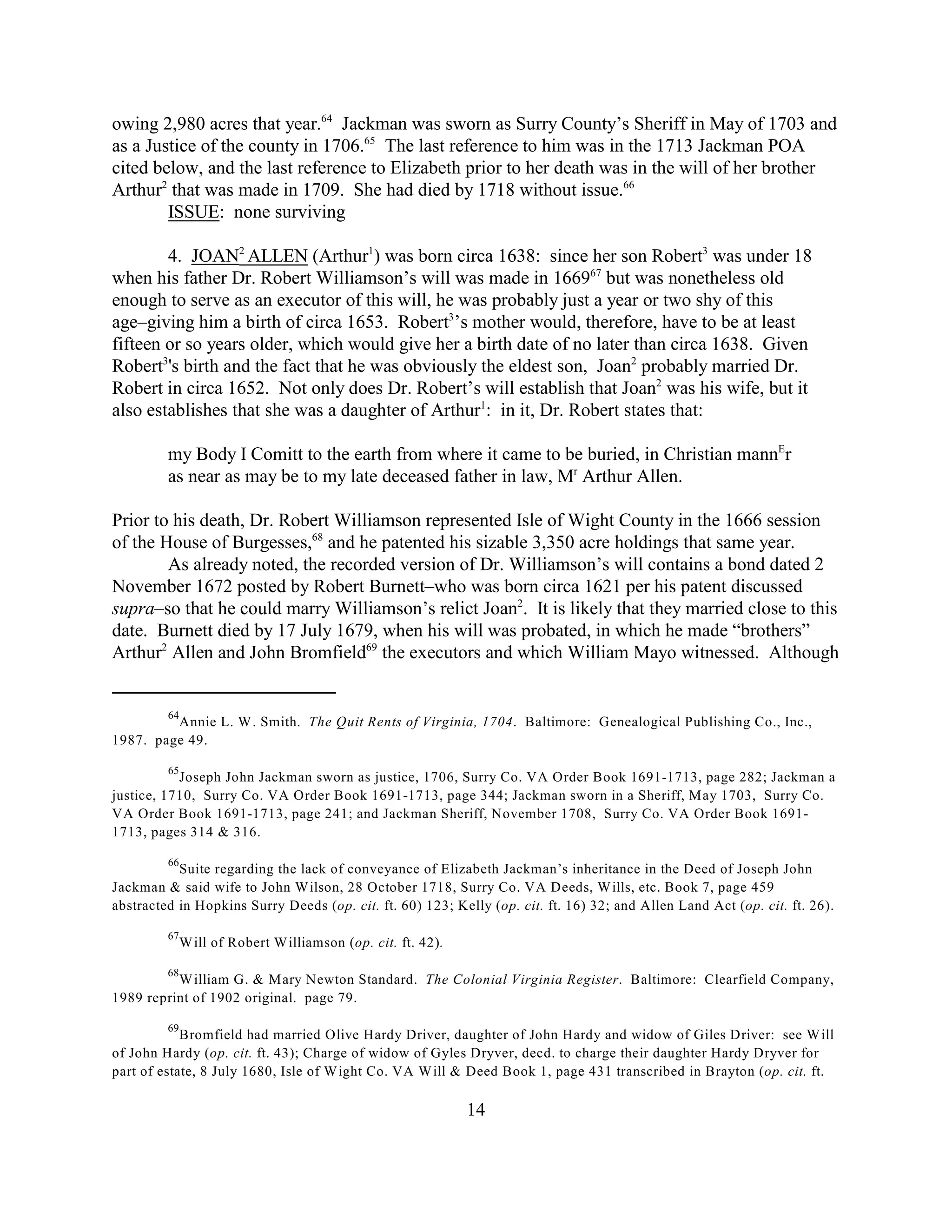 THE ALLEN FAMILY OF SURRY COUNTY, VIRGINIA: Its British Roots And Early ...