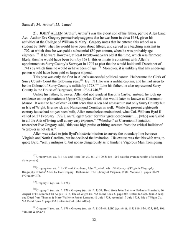 THE ALLEN FAMILY OF SURRY COUNTY, VIRGINIA: Its British Roots And Early ...