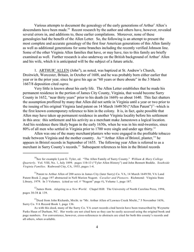 THE ALLEN FAMILY OF SURRY COUNTY, VIRGINIA: Its British Roots And Early ...