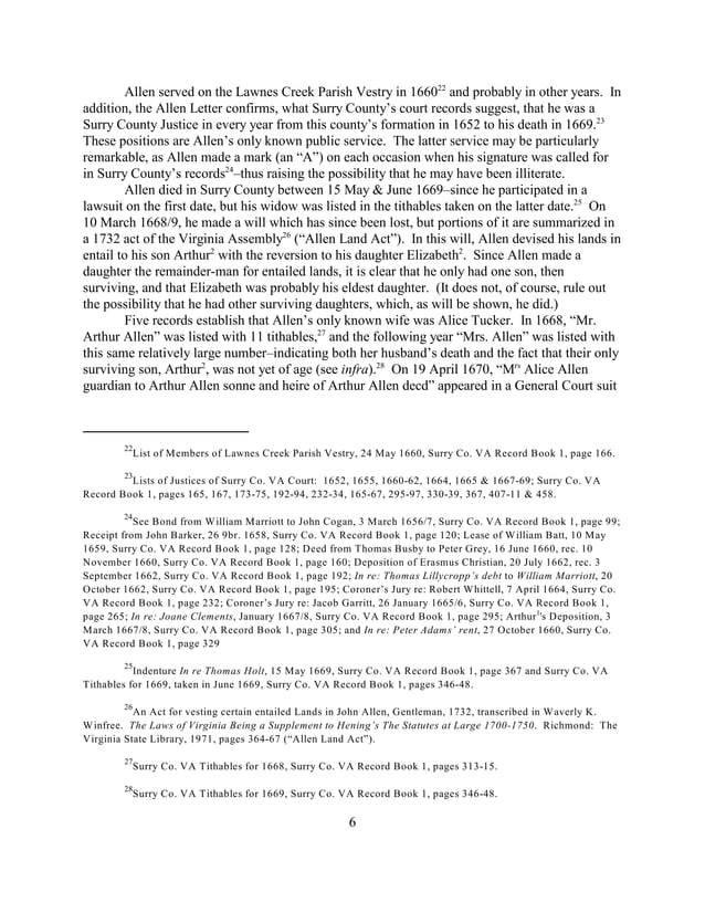 THE ALLEN FAMILY OF SURRY COUNTY, VIRGINIA: Its British Roots And Early ...
