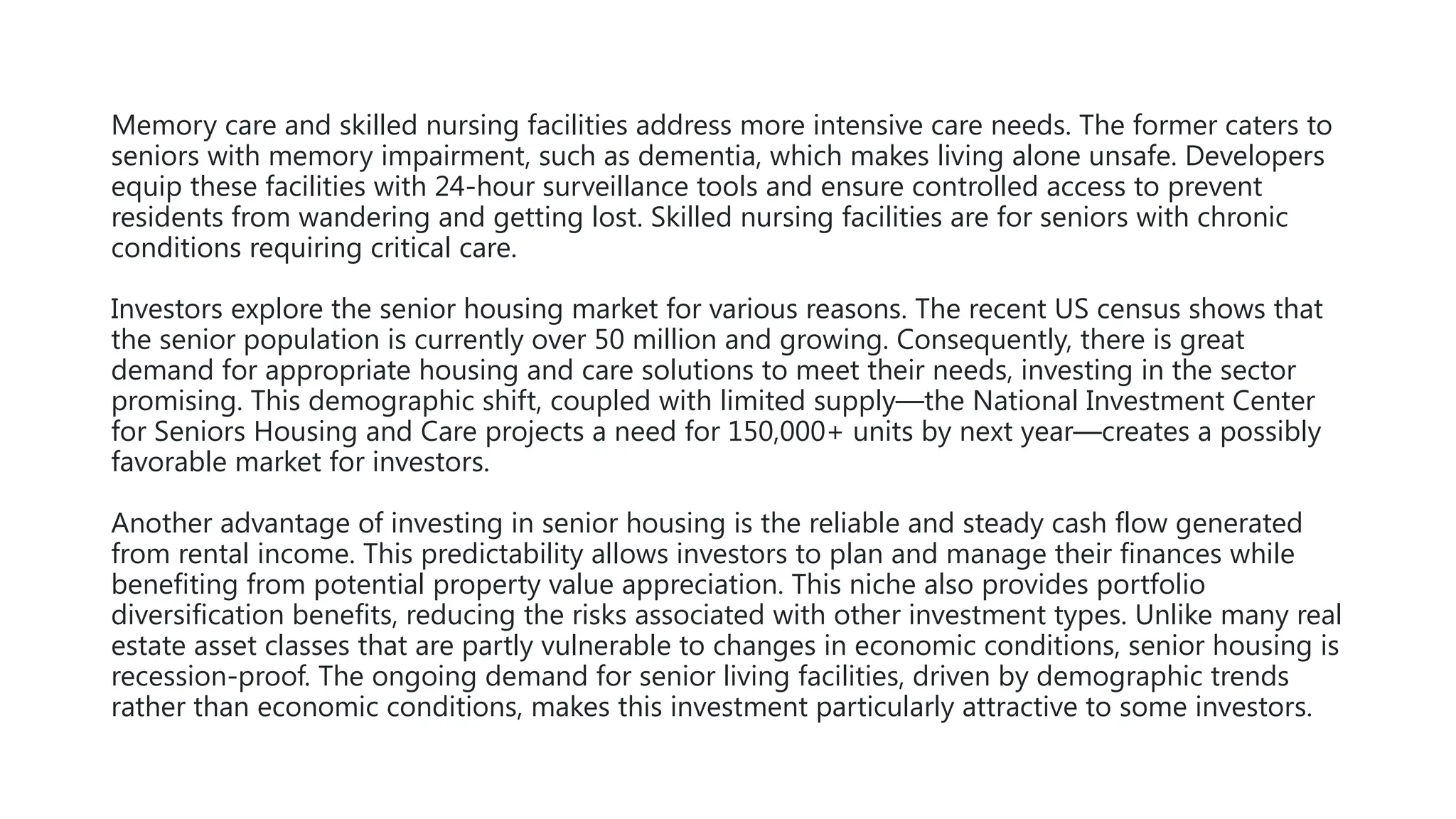 Senior Housing Commercial Real Estate by Allen Boerner | PPTX