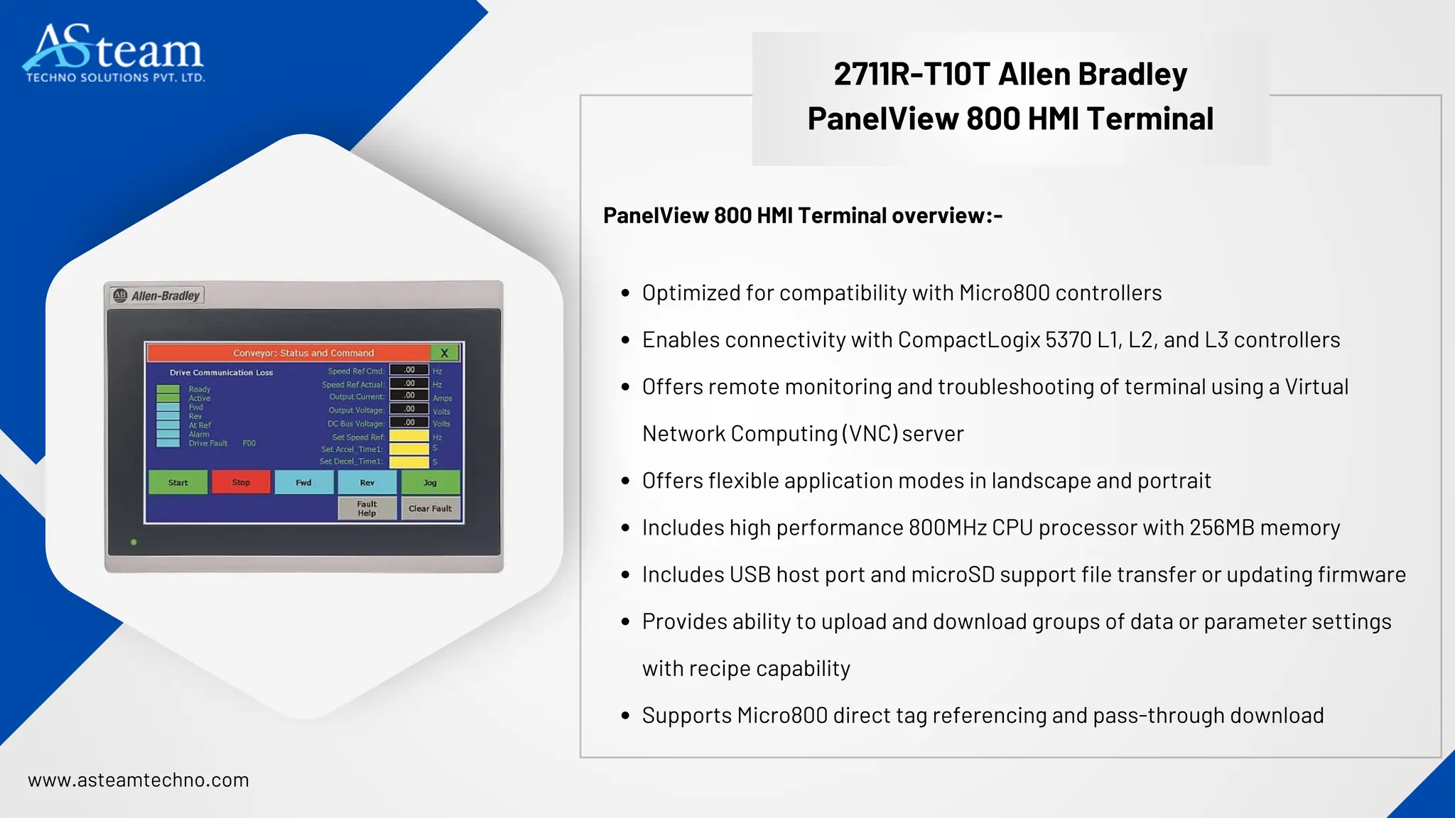 Rockwell Automation 2711R PanelView 800 HMI | PDF