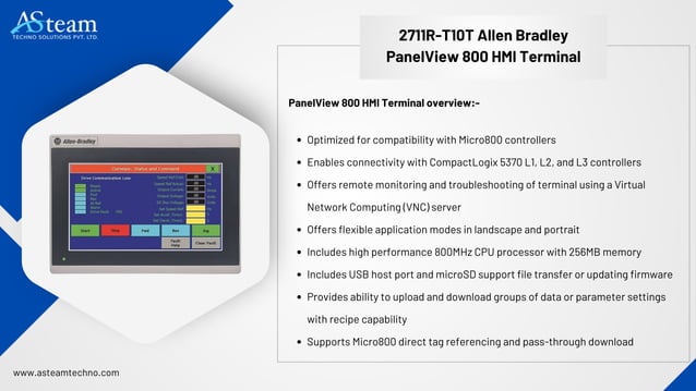 Rockwell Automation 2711R PanelView 800 HMI | PDF | Computing ...