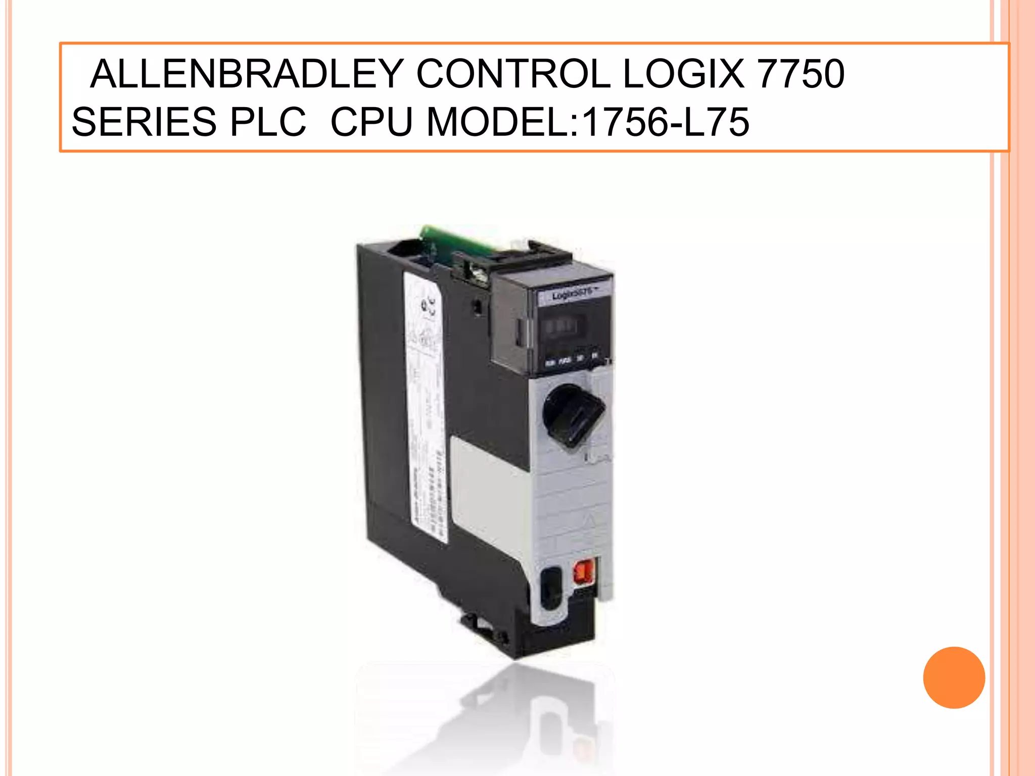 Allenbradley Control Logix PLC Network Architecture | PPTX
