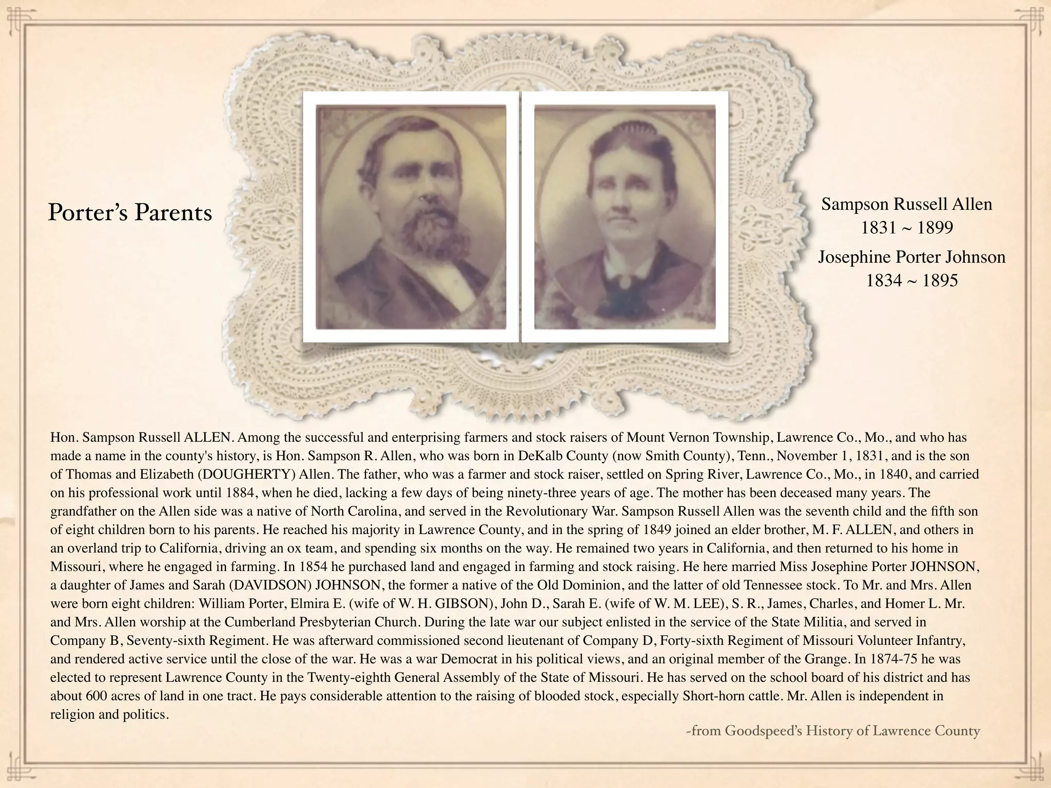Allen family history presentation | KEY