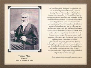 Allen family history presentation | KEY