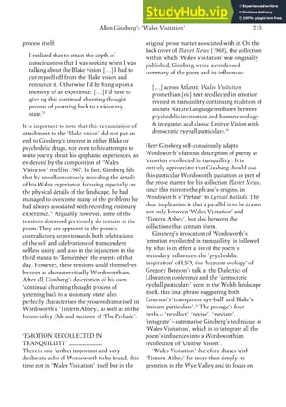 Allen Ginsberg S Wales Visitation As A Neo-Romantic Response To ...