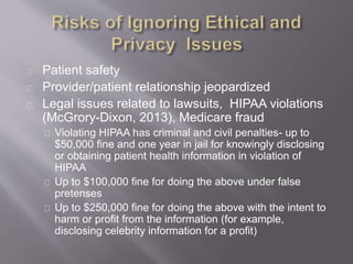 Patient Privacy and the Caregiver Duty to Protect | PPT