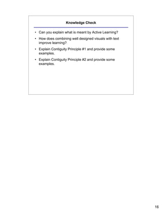 Multimedia Principles for Optimum Learning | PDF
