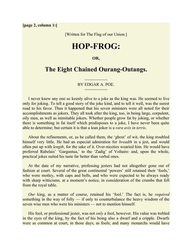 Allen poe hop frog | PDF