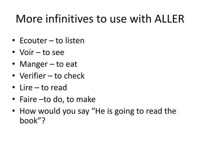 Aller conjugation | PPTX