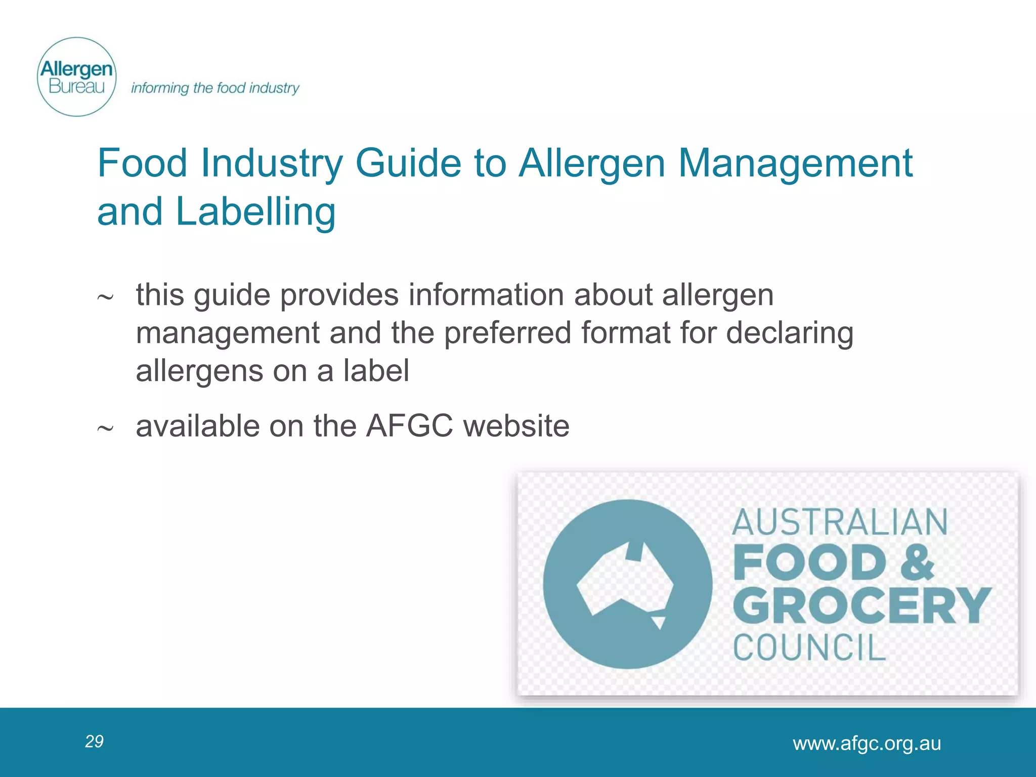 Allergen Training | PDF