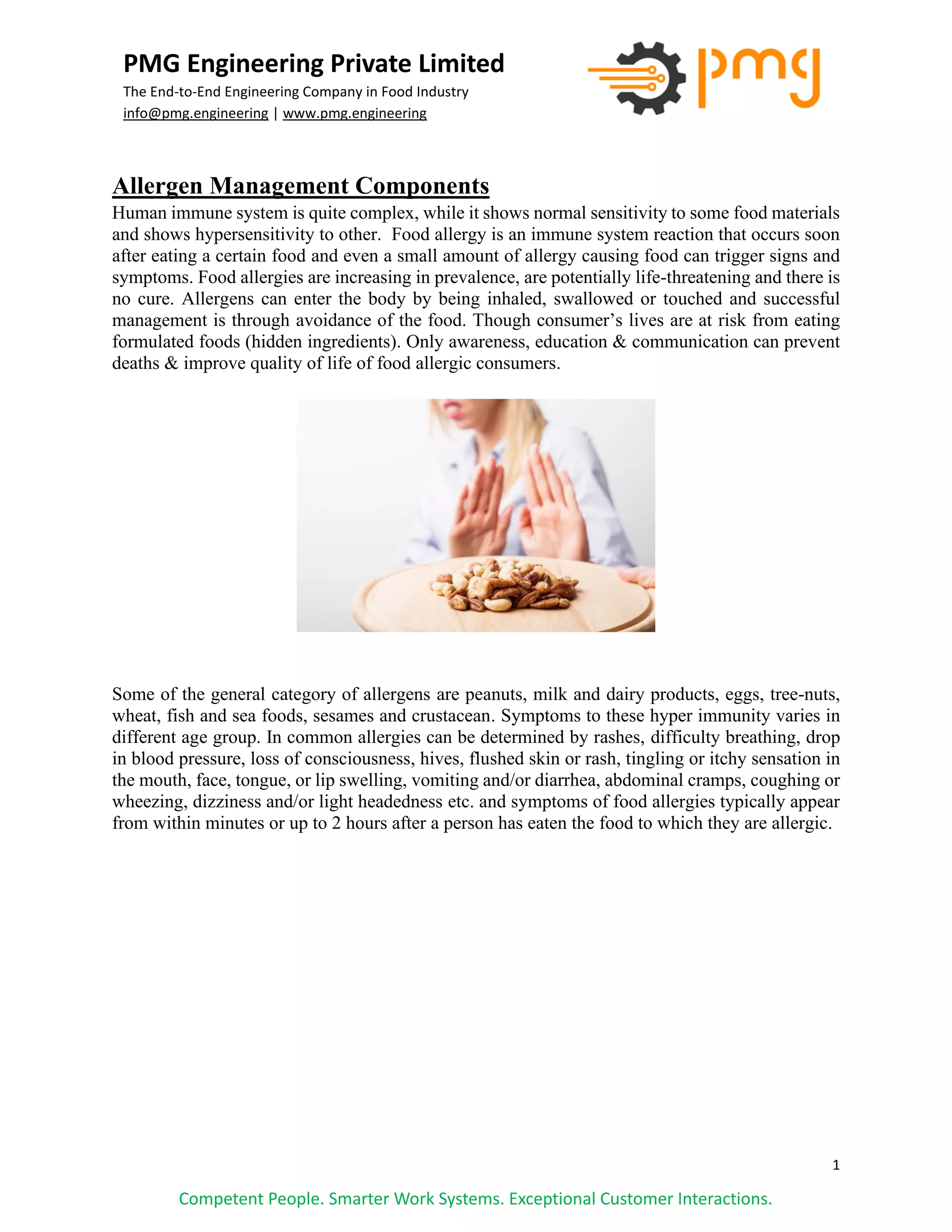 Allergen Management Components- Allergen Management Step | PDF
