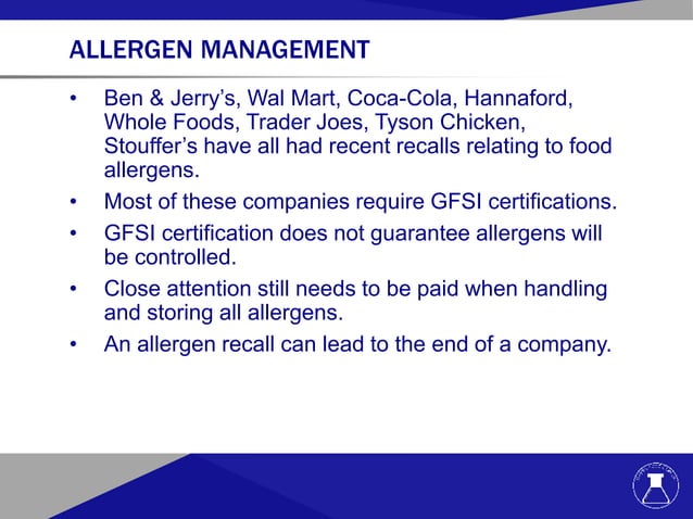 Allergen discussing mislabeling dangers of cross contamination and ...