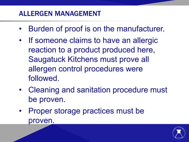 Allergen discussing mislabeling dangers of cross contamination and ...