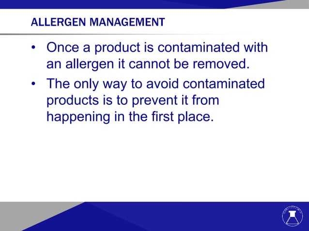 Allergen discussing mislabeling dangers of cross contamination and ...