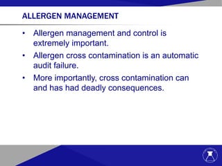 Allergen discussing mislabeling dangers of cross contamination and ...