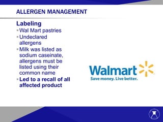 Allergen discussing mislabeling dangers of cross contamination and ...