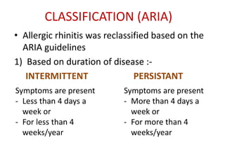 Allergic rhinitis | PPTX | Allergies | Diseases and Conditions
