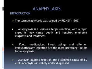 ALLERGIC & anaphylaxis | PPTX