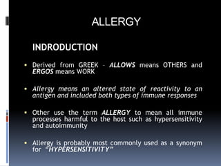 ALLERGIC & anaphylaxis | PPTX
