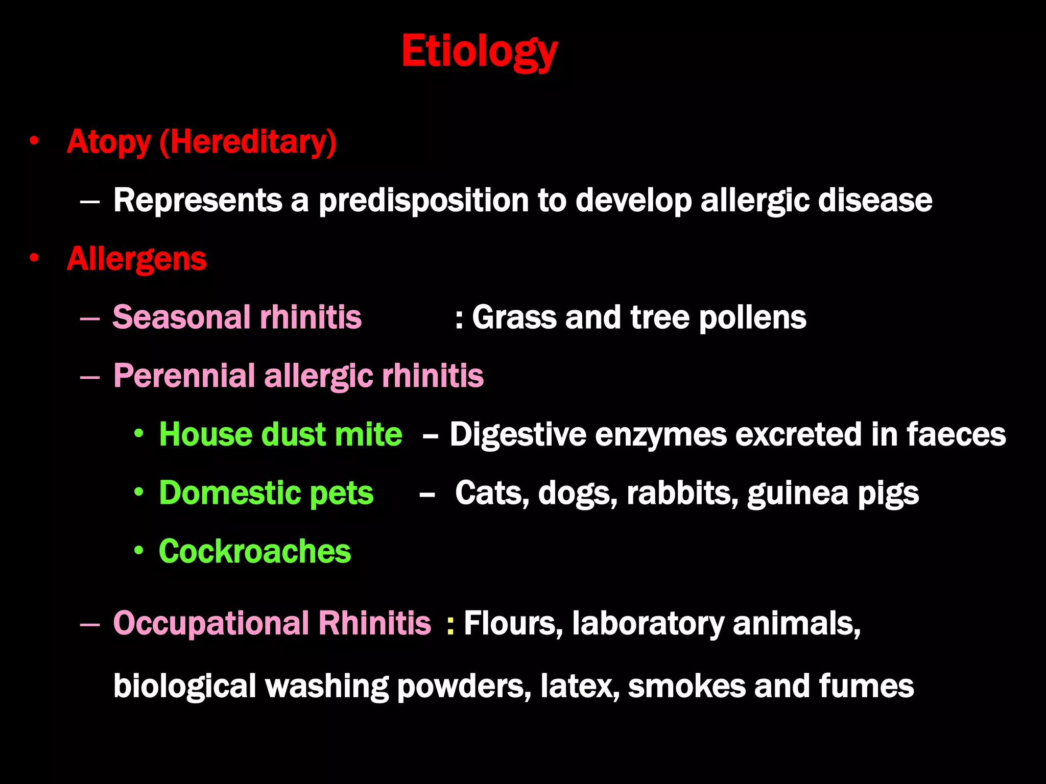 Allergic and intrinsic rhinitis | PPT
