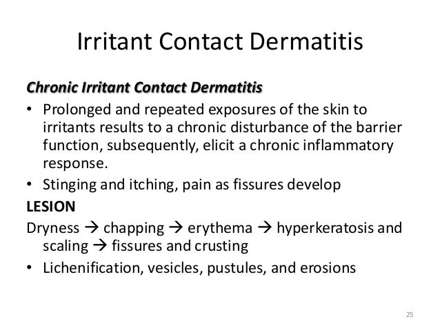 Allergic and irritant contact dermatitis