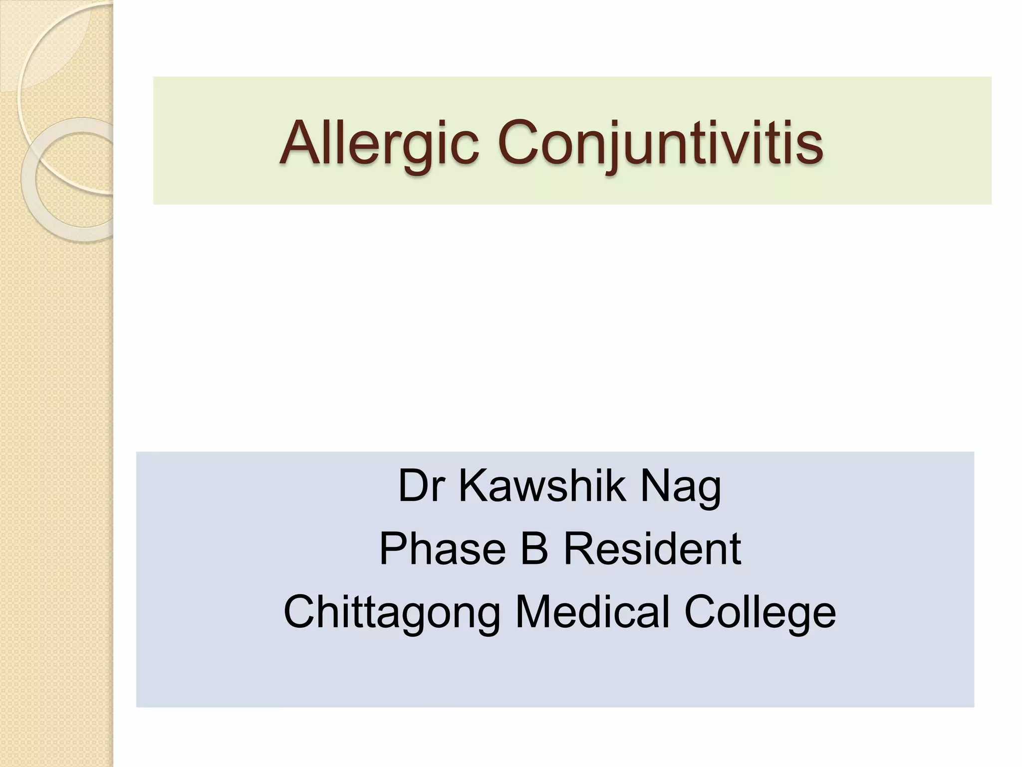 Allergic Conjuntivitis | PPTX