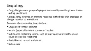 allergic reaction.pptx explains the concept of allergy and its ...