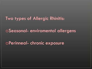 Allergic rhinitis | PPT