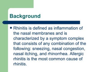 Allergic rhinitis | PPT