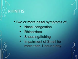 Allergic rhinitis - presentation | PPTX