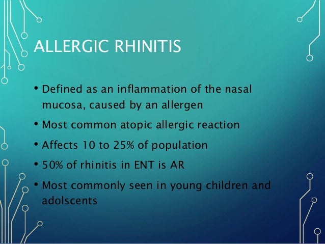 Allergic rhinitis - presentation