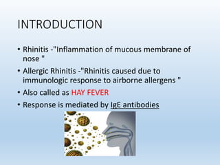 Allergic rhinitis | PPTX