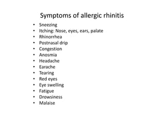 Allergic rhinitis | PPTX