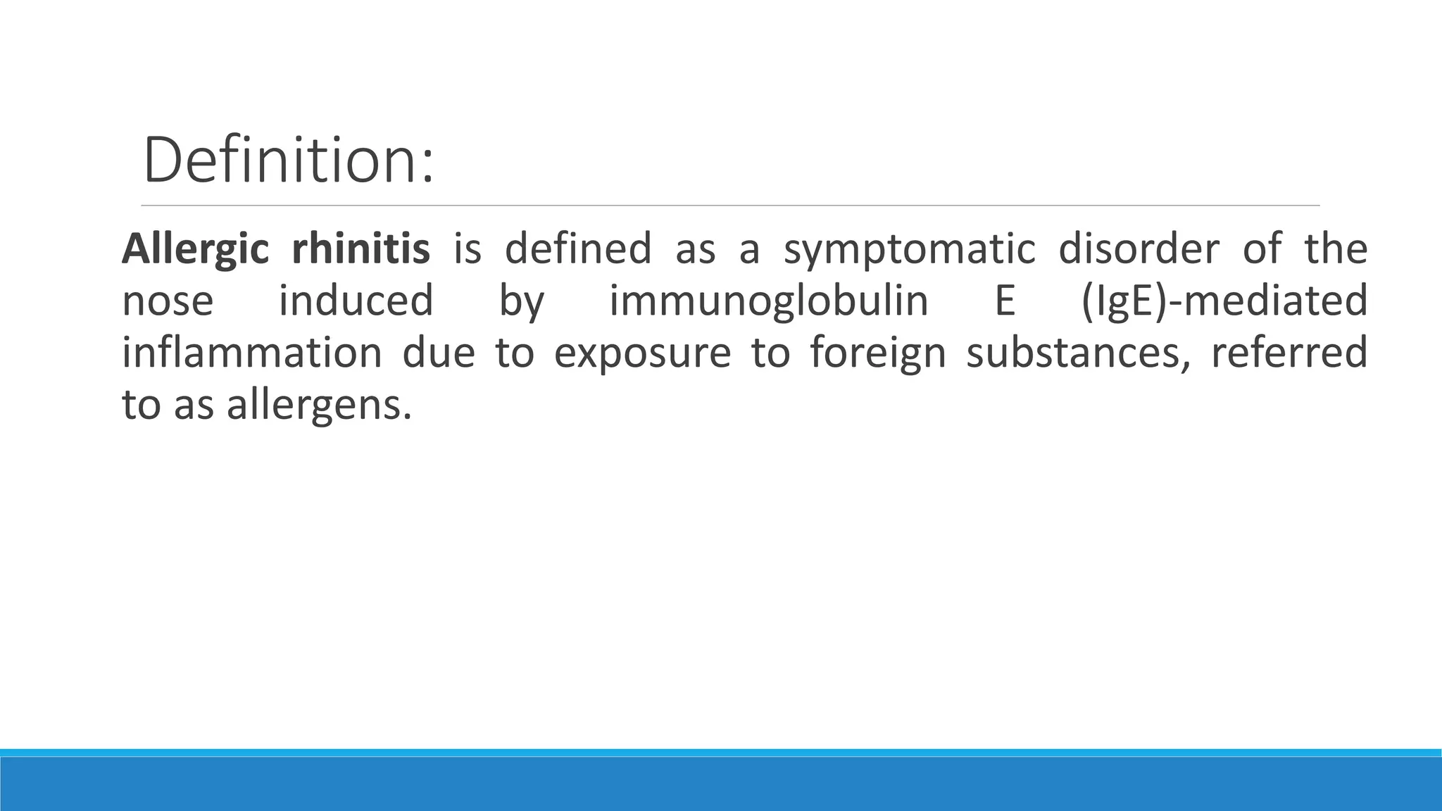Allergic rhinitis | PPTX