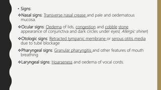 Allergic rhinitis | PPTX