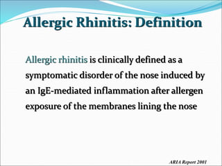 Allergic Rhinitis Pathophysiology Ppt