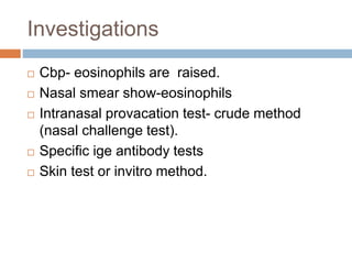 Allergic rhinitis | PPTX