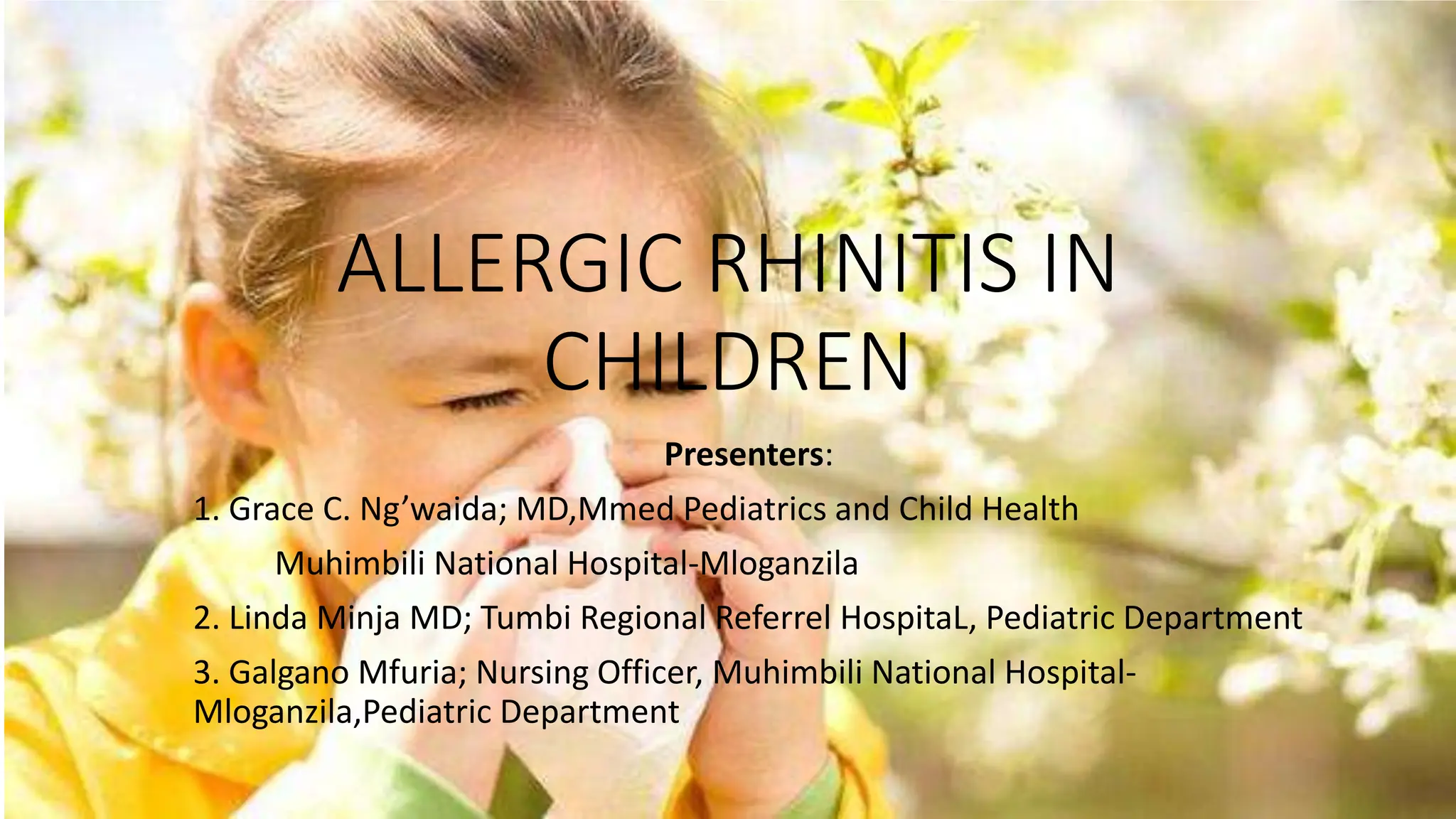 ALLERGIC RHINITIS IN CHILDREN (AR).pptx. | PPT