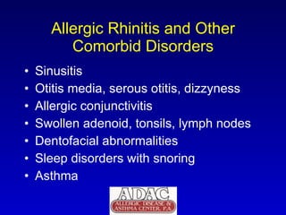 Allergic rhinitis lecture 100829 | PPT | Ear, Nose and Throat ...