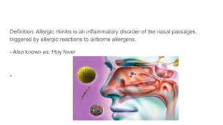 allergic rhinitis and vasomotor rhinitis | PPTX