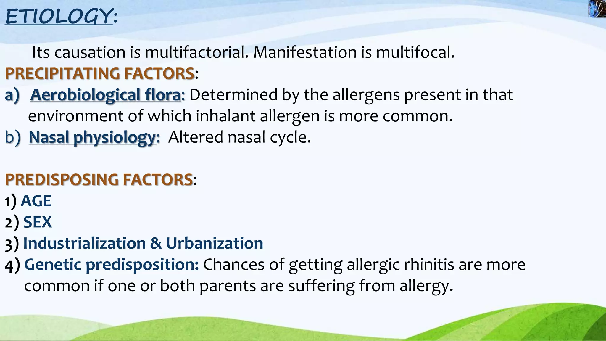 Allergic rhinitis ppt 2018 | PPTX