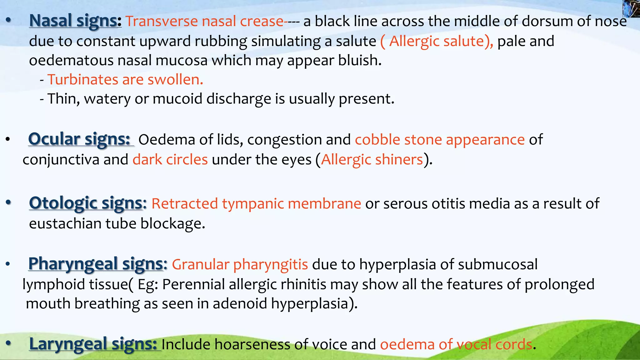 Allergic rhinitis ppt 2018 | PPTX