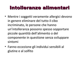 Allergie e intolleranze alimentari | PPT