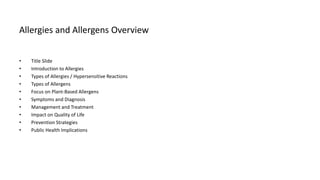 Allergies and natural Allergens Overview | PPTX | Allergies | Diseases ...