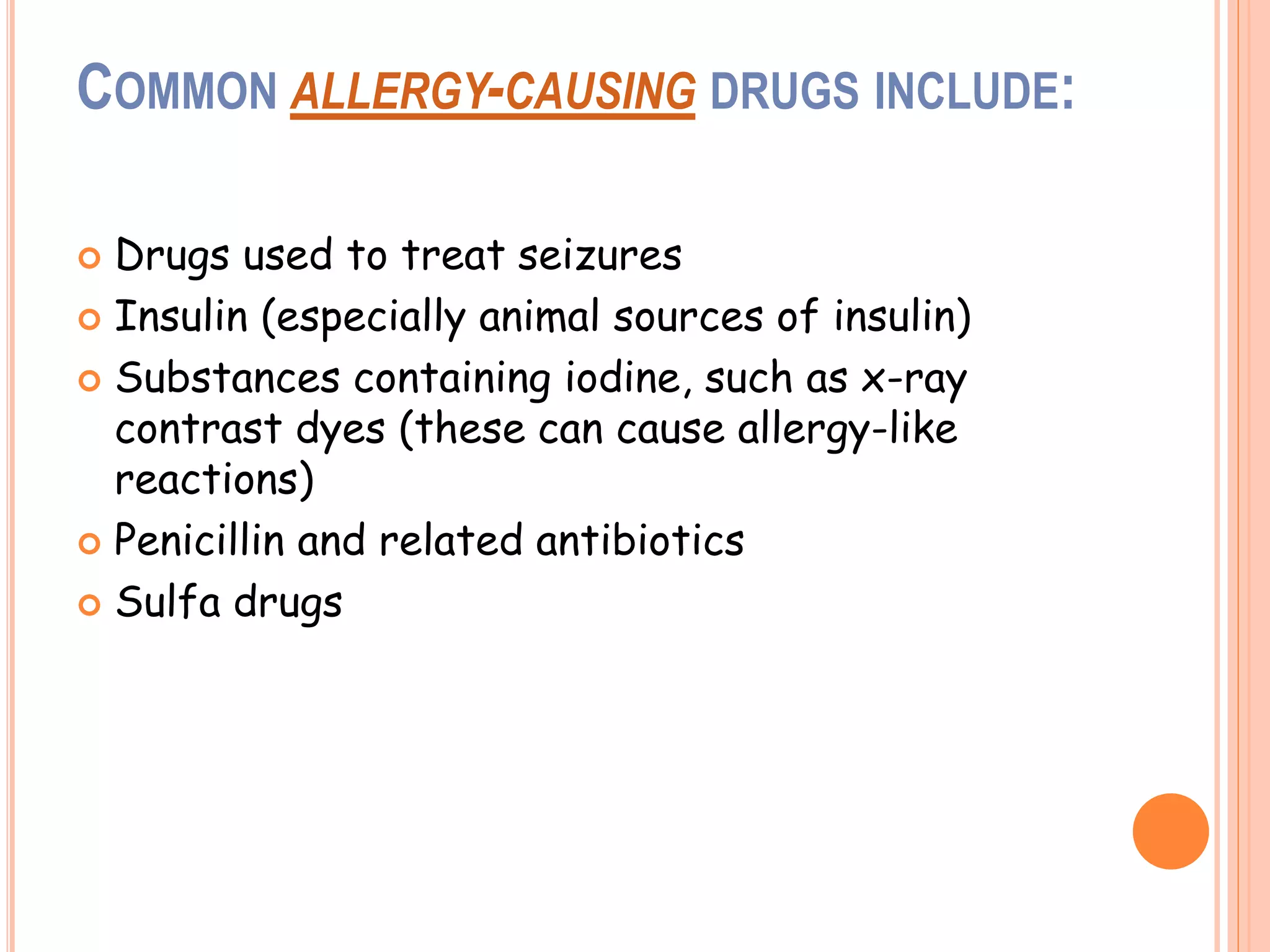 Allergies due to drugs | PPTX